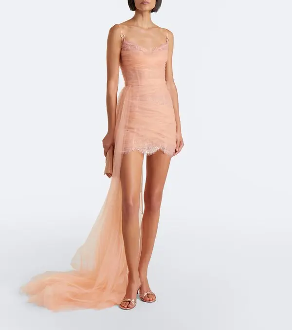 MARIA LUCIA HOHAN Elsinora Tulle Corset Mini Dress