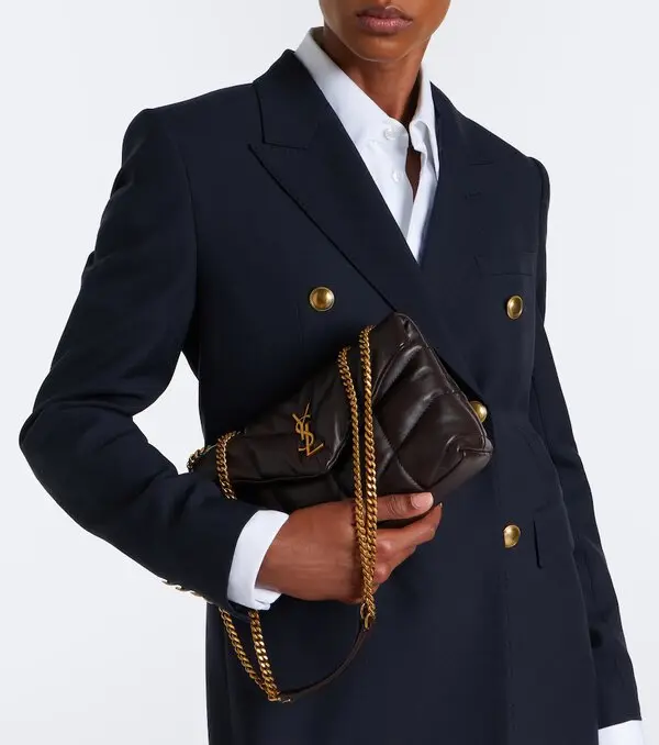Saint Laurent Loulou Mini Leather Shoulder Bag