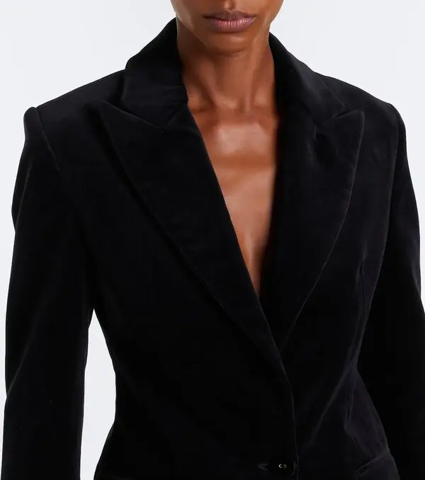 Costarellos Cotton Velvet Blazer
