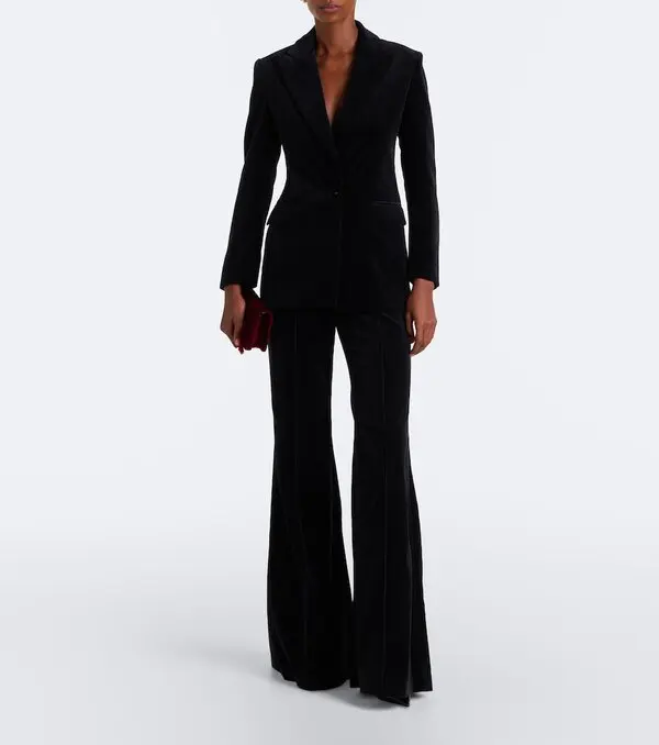 Costarellos Cotton Velvet Blazer
