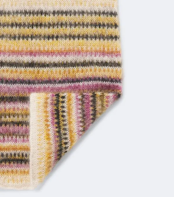 Isabel Marant Étoile Mouna Striped Mohair And Wool-blend Scarf