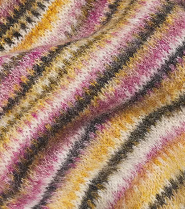 Isabel Marant Étoile Mouna Striped Mohair And Wool-blend Scarf