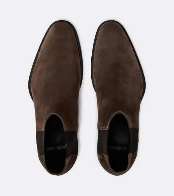 Saint Laurent Suede Chelsea Boots