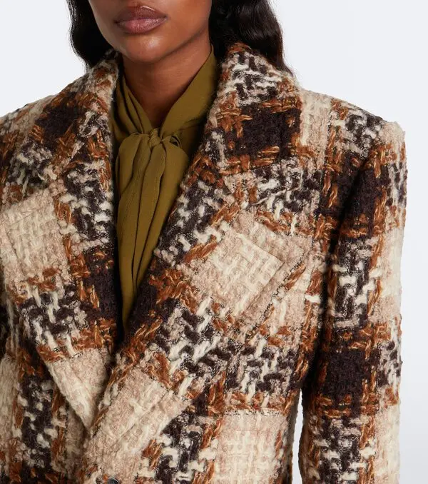 Saint Laurent Wool And Mohair-blend Tweed Blazer