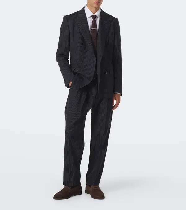 Dolce & Gabbana Pinstripe Wool-blend Straight Pants
