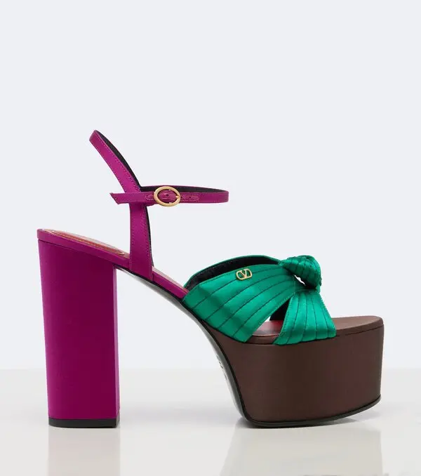 Valentino Garavani Crasher Satin Platform Sandals