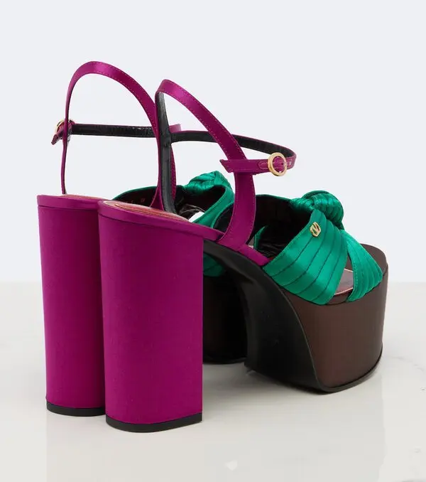 Valentino Garavani Crasher Satin Platform Sandals