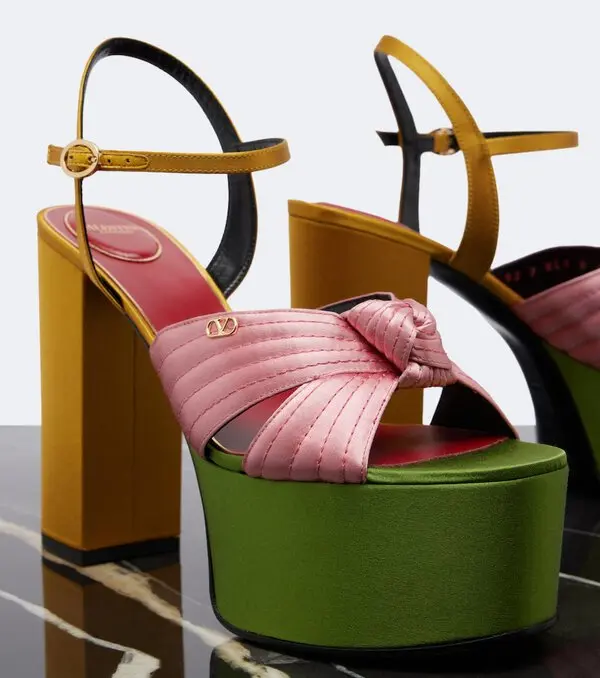 Valentino Garavani Crasher Satin Platform Sandals