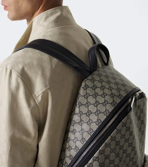 Gucci Essence Classic Medium Gg Canvas Backpack