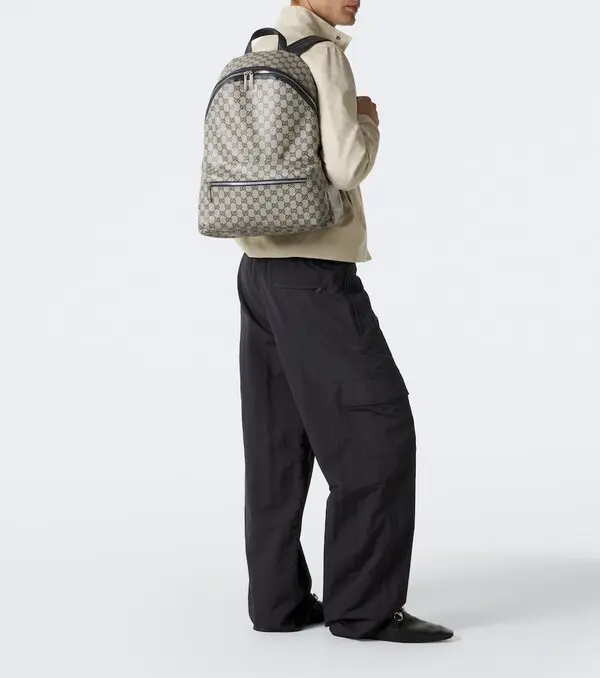 Gucci Essence Classic Medium Gg Canvas Backpack