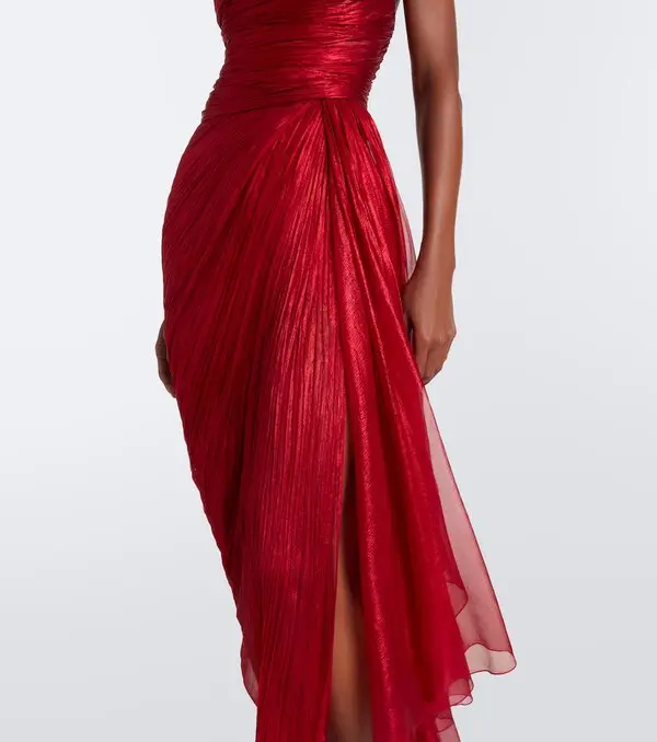 MARIA LUCIA HOHAN Heidi Pleated Silk Bustier Gown