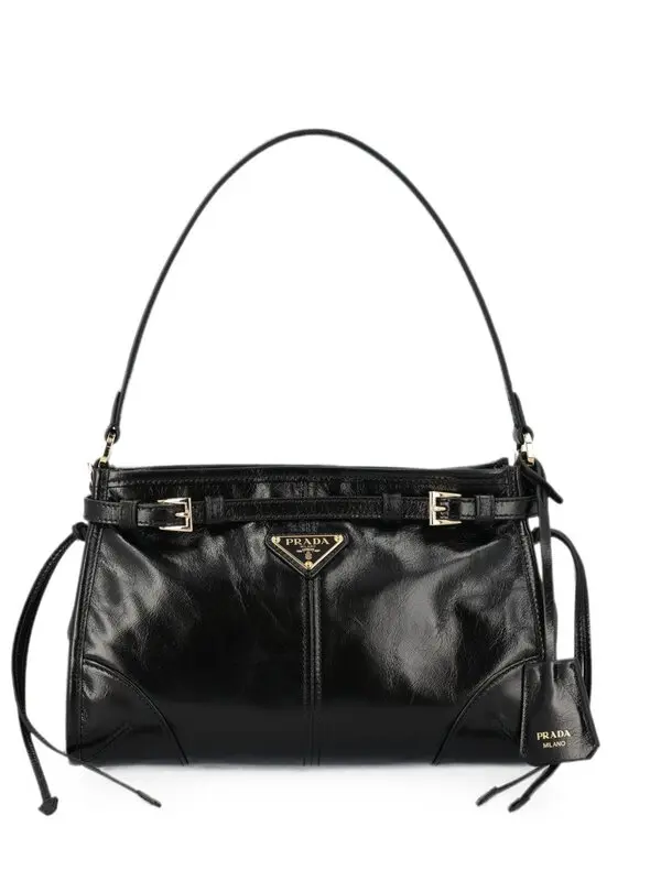 Prada Bonnie Small Leather Handbag - Black