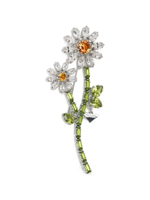 Prada Crystal Embellished Pin