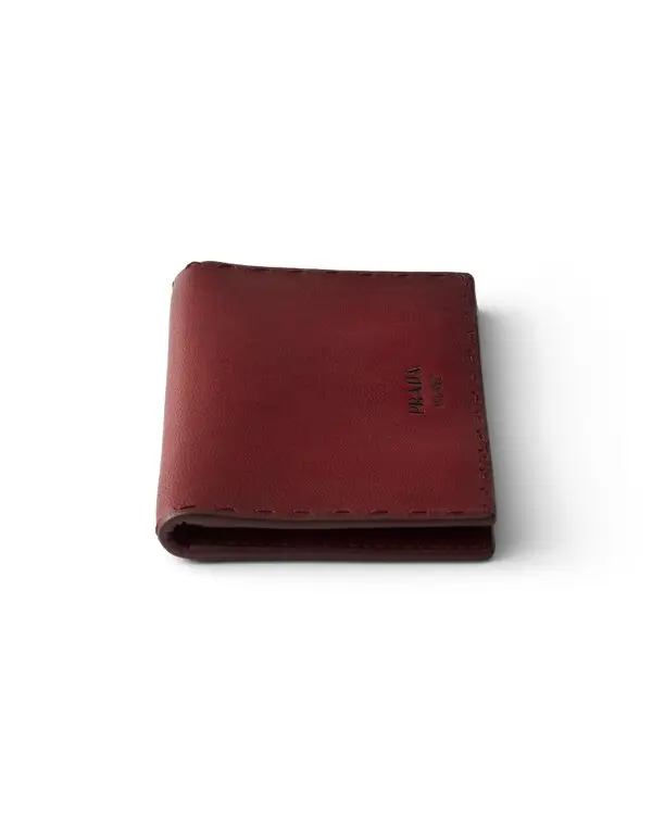 Prada Antiqued Leather Card Holder