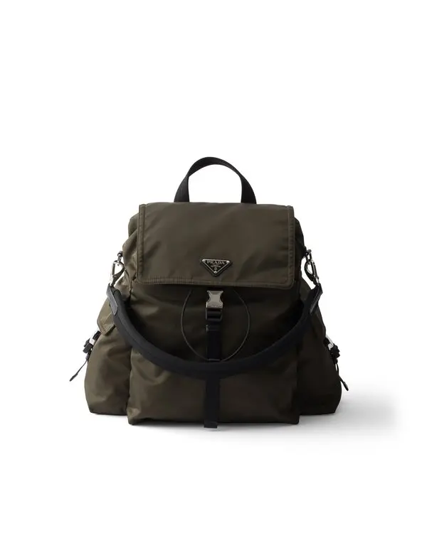 Prada Explore Re-nylon And Leather Backpack