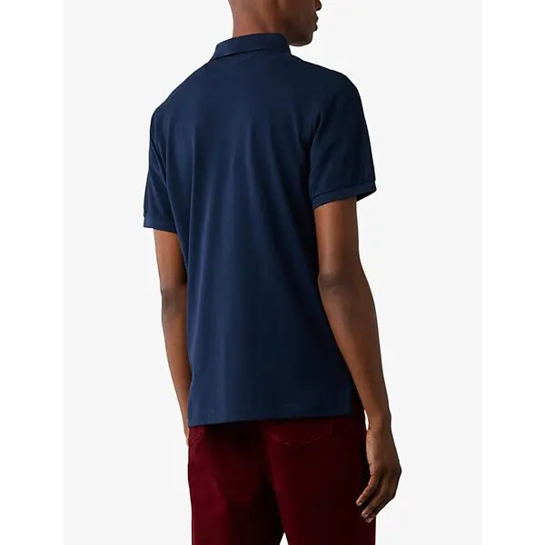 HACKETT Logo-embroidered Slim-fit Cotton Polo