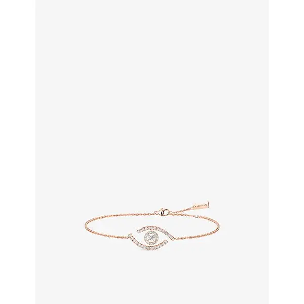 Messika Lucky Eye 18ct Rose-gold And 0.22ct Diamond Bracelet - Pink