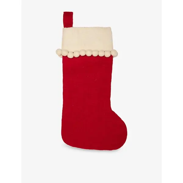 SELFRIDGES EDIT Alphabet Medium Wool Christmas Stocking 48cm