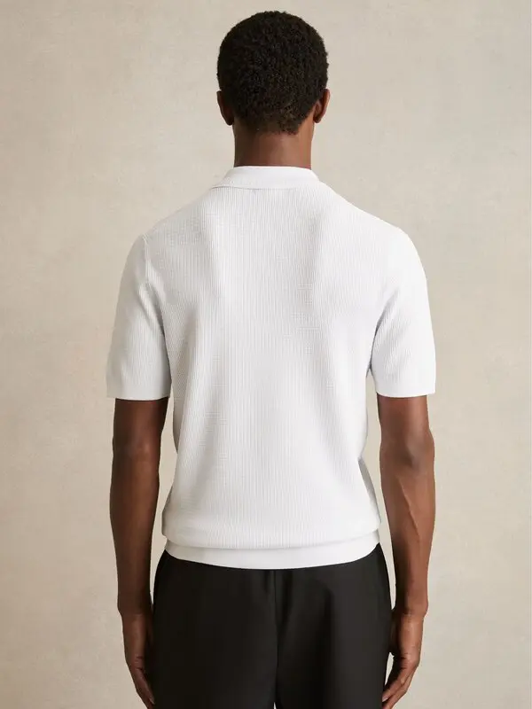 REISS Textured Half-zip Polo Shirt