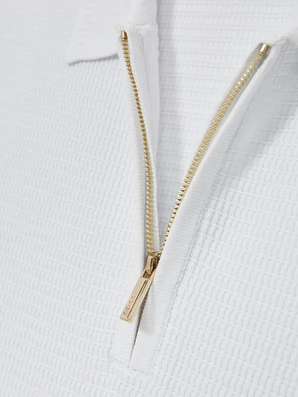 REISS Textured Half-zip Polo Shirt