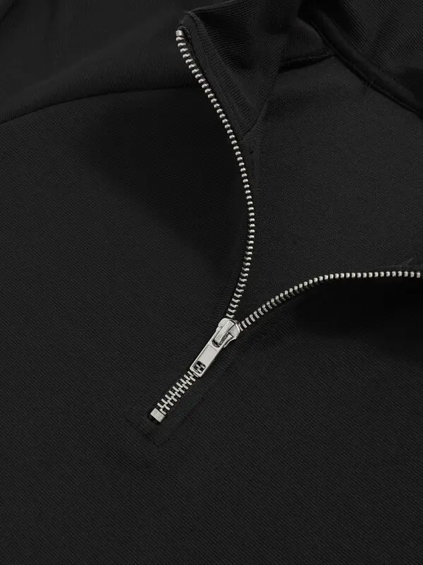 REISS Half-zip Funnel-neck Sweatshirt - Black