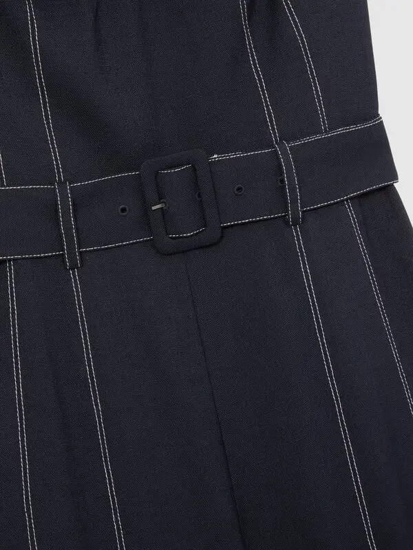 REISS Fianna Contrast Stitch Structured Jumpsuit