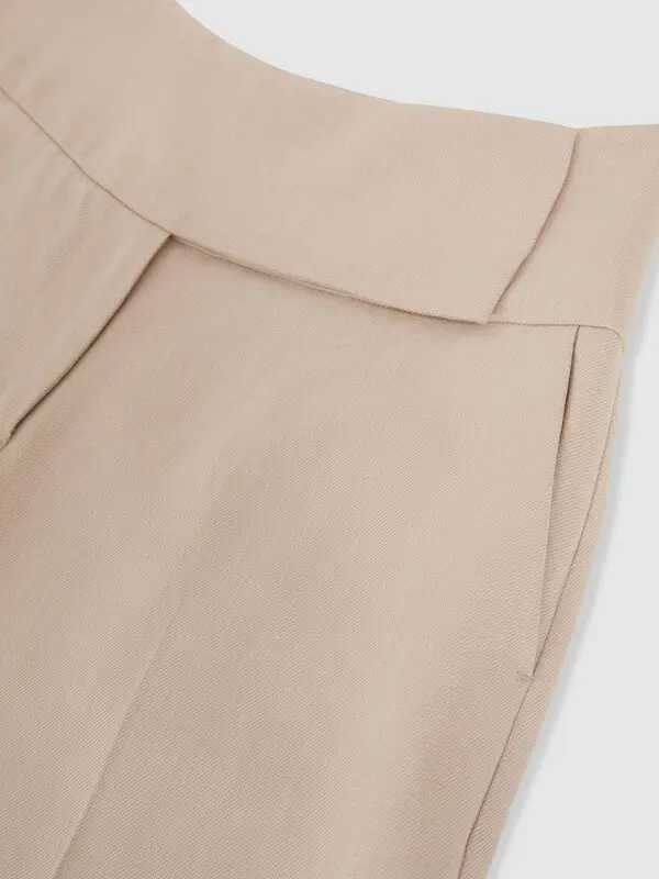 REISS Lyocell-linen Wide-leg Trousers