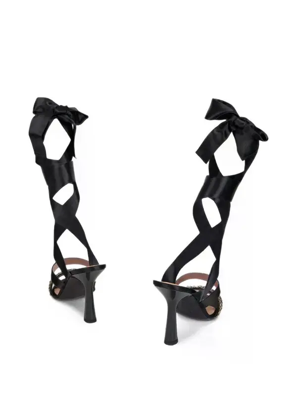 Alberta Ferretti Embellished Spiral-strap Heeled Sandals