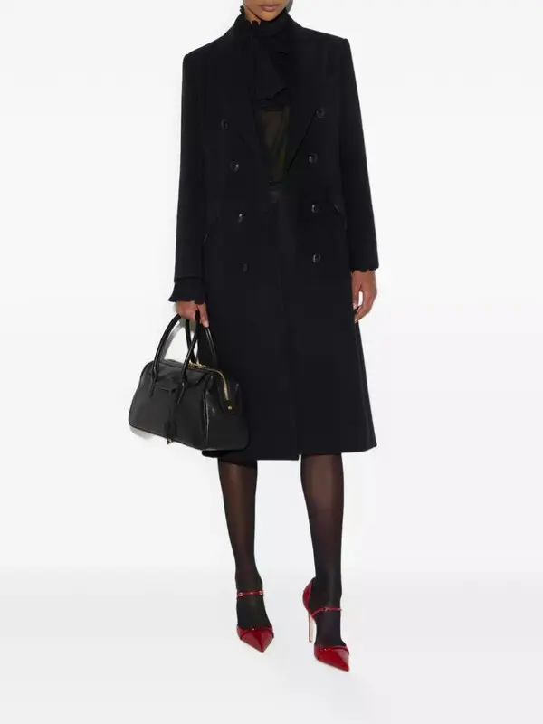 Elisabetta Franchi Double-breasted Crêpe Coat