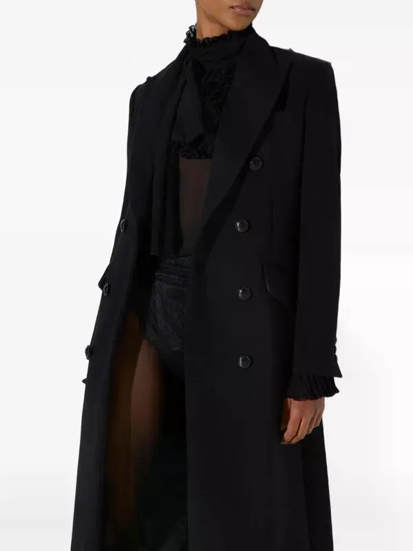 Elisabetta Franchi Double-breasted Crêpe Coat