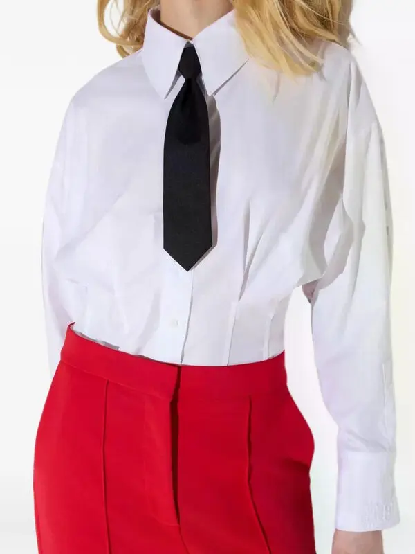 Elisabetta Franchi Poplin Shirt With Bow Tie