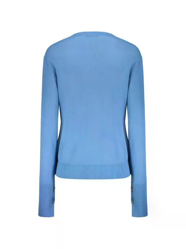 MOORER Button-detail Ribbed-trim Sweater