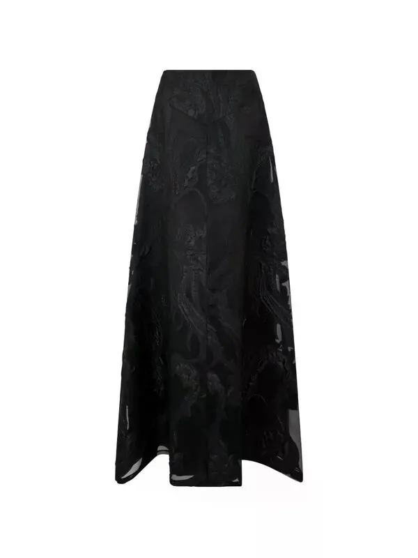 Alberta Ferretti Floral Jacquard Maxi Skirt