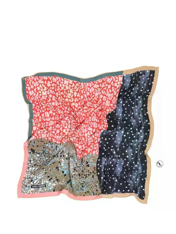 Bimba Y Lola Heart-ring Floral-print Scarf