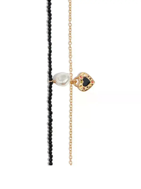 Bimba Y Lola Layered Heart Pendant Necklace