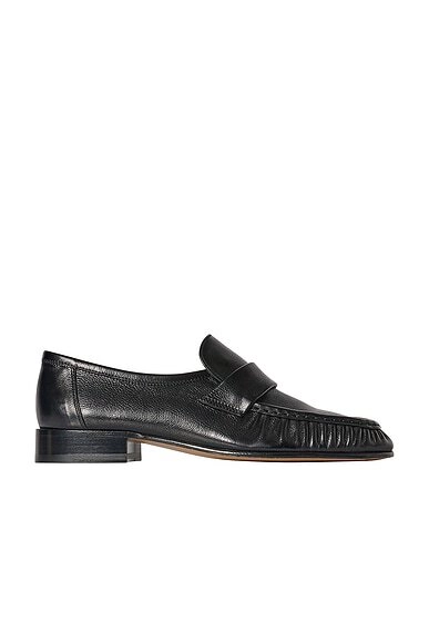 THE ROW Soft Loafer - Black
