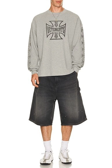 Vetements Big Biker Cross Waffle Longsleeve