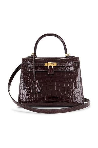 Hermès Shiny Alligator Kelly 25 Sellier Handbag