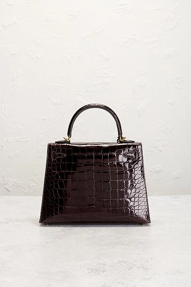 Hermès Shiny Alligator Kelly 25 Sellier Handbag