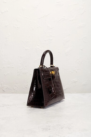 Hermès Shiny Alligator Kelly 25 Sellier Handbag