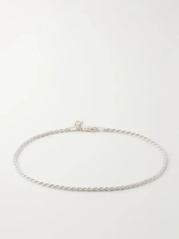 LOREN STEWART Twisted Sterling Anklet - Silver