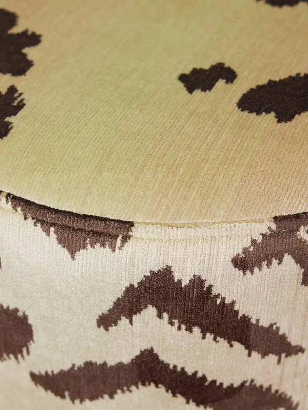 SIX THE RESIDENCE Tiger Velvet-jacquard Pouf