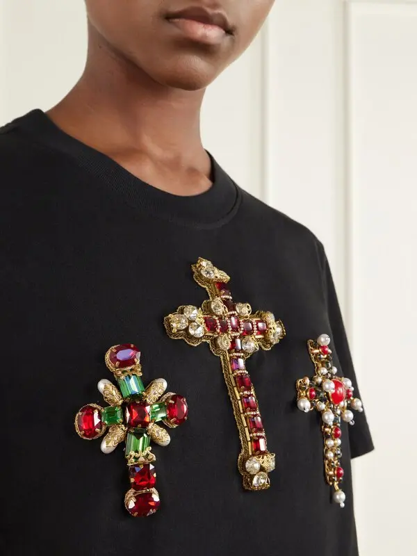 Dolce & Gabbana Embellished Cotton T-shirt