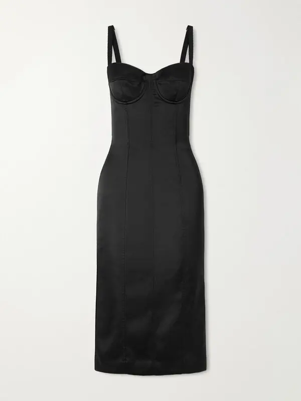 Dolce & Gabbana Paneled Bustier Midi Dress