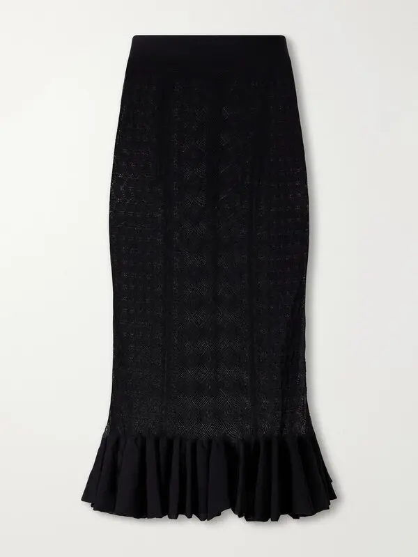 Dolce & Gabbana Ruffled Lace Midi Skirt