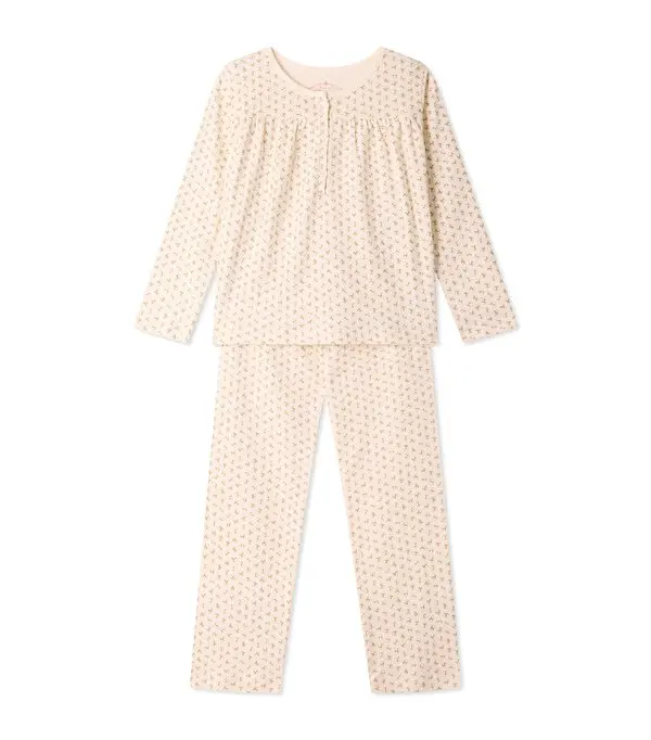 Bonpoint Cotton Cherry Print Pyjamas - Pink