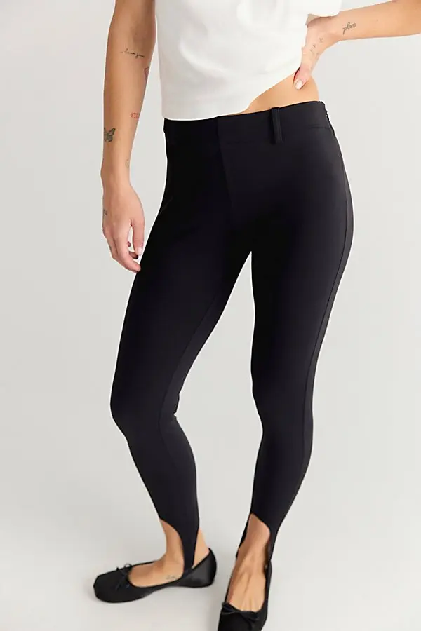 Free People Stirrup Slim Pants At - Black