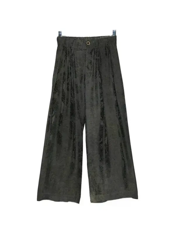 UMA WANG Jacquard-pattern Wide-leg Trousers