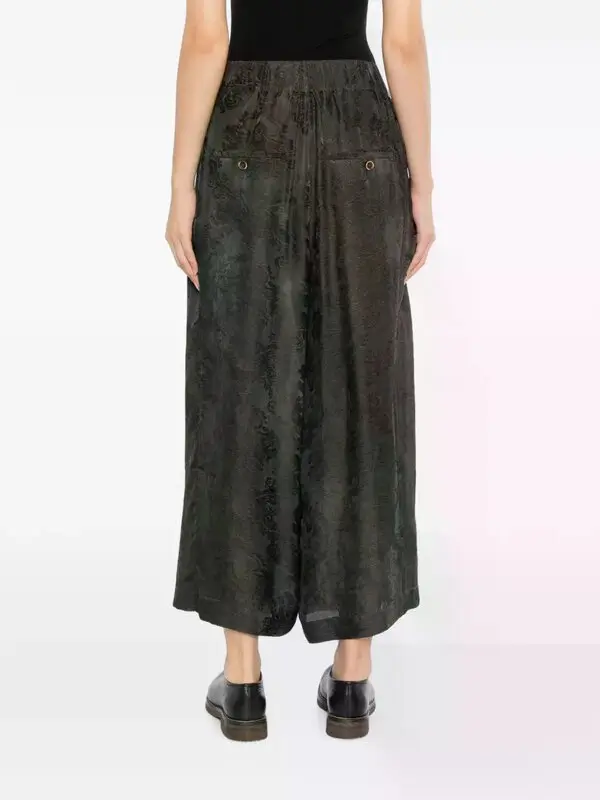 UMA WANG Jacquard-pattern Wide-leg Trousers