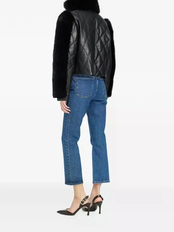 ROTATE BY BIRGER CHRISTENSEN Faux-fur Leather Jacket